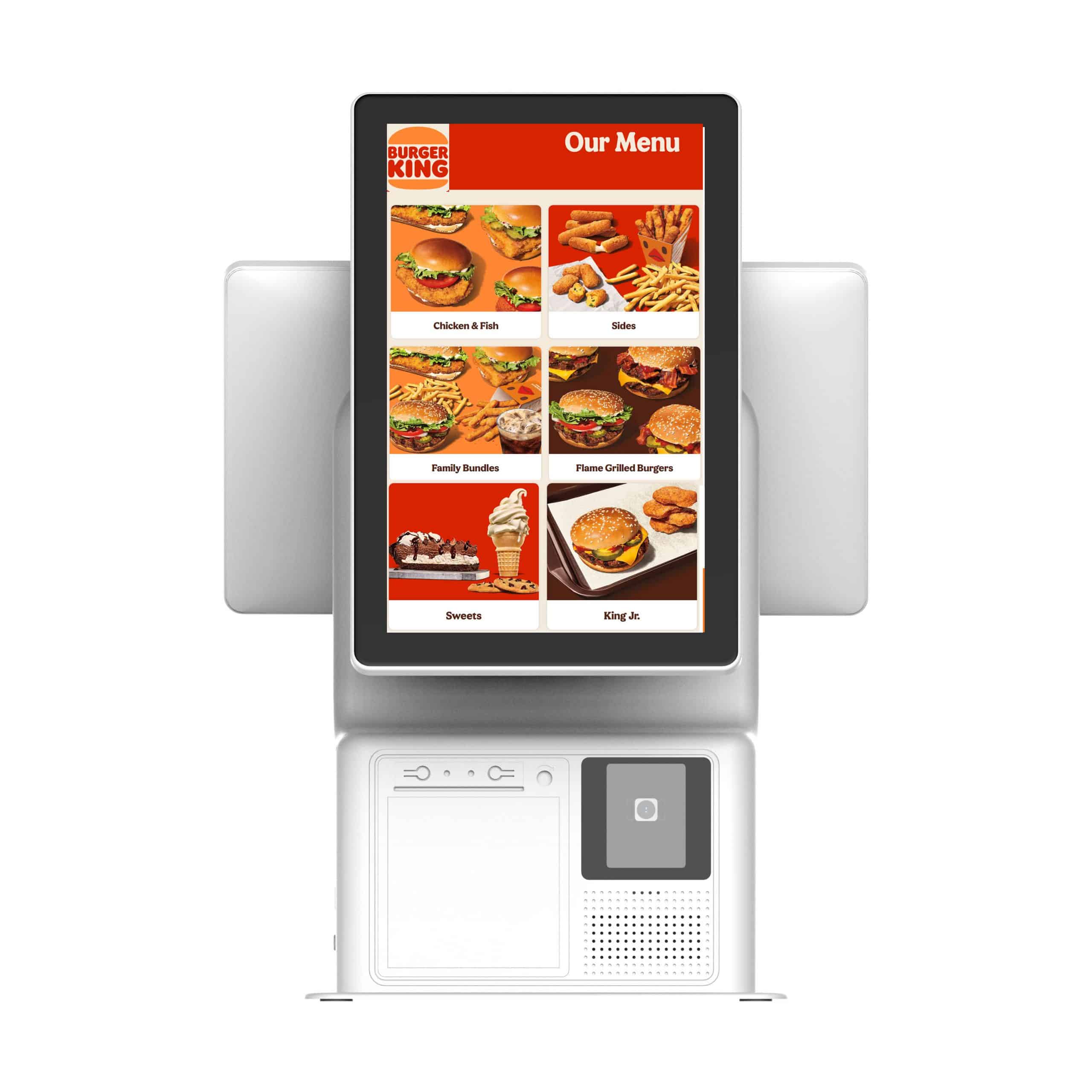 15.6 Inch Countertop Self Ordering Kiosk with dual LCD display ...