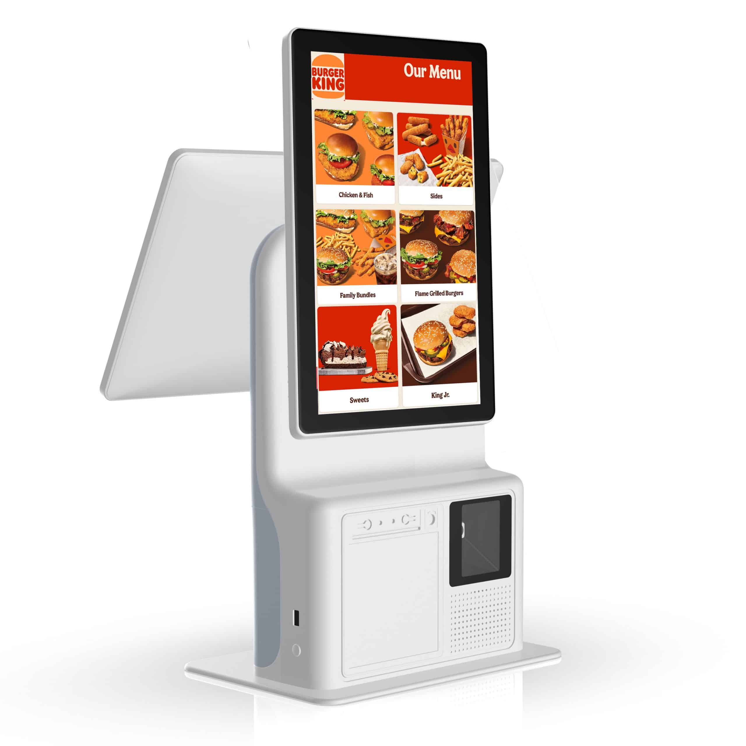 15.6 Inch Countertop Self Ordering Kiosk with dual LCD display ...