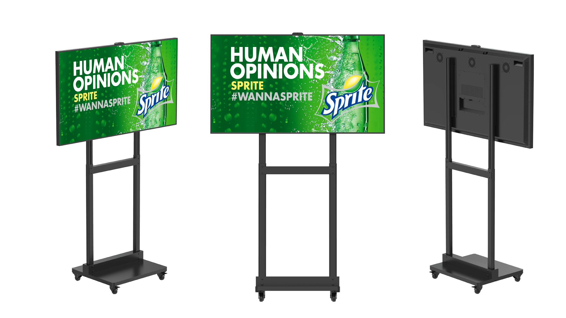 4000nits Mobile Floor Stand Window LCD Display Landscape 32" 43" 49" 55 ...