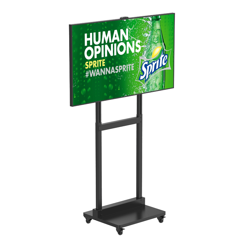 4000nits Mobile Floor Stand Window LCD Display Landscape 32" 43" 49" 55 ...
